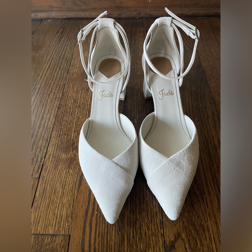 Beautiful Low Block Heel Wedding Shoes - Gem